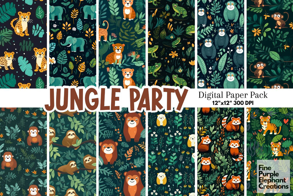 Jungle Party | Animal Pattern - So Fontsy