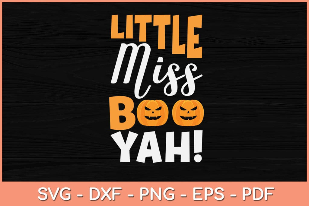 Kids Little Miss Boo Toddler Girl Halloween Svg Design - So Fontsy