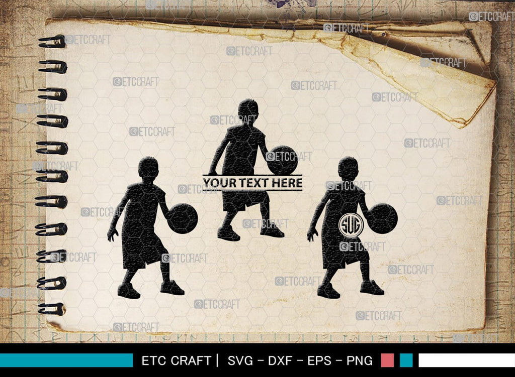 Kids Playing Monogram, Kids Playing Silhouette, Kids Playing SVG, Kids ...