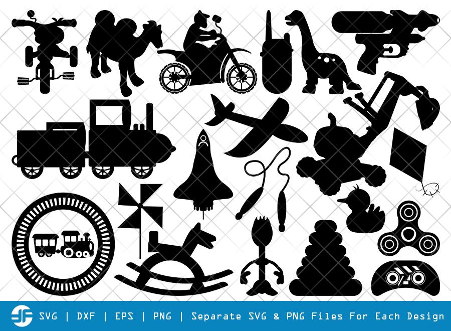 Kids Toys SVG Cut Files | Toys SVG | Toys Silhouette Bundle - So Fontsy