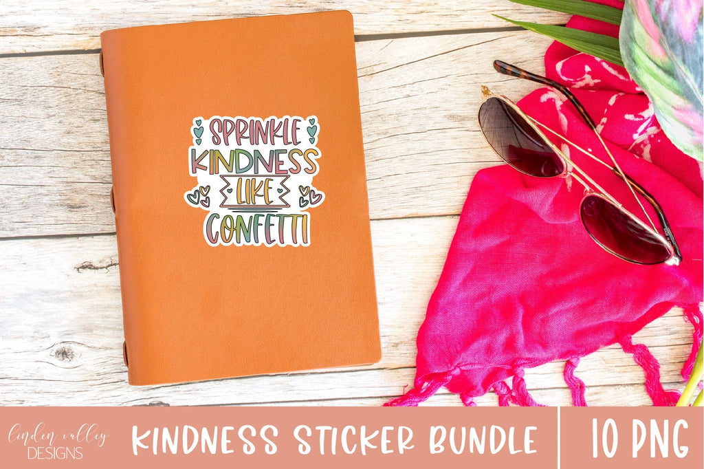 Kindness Sticker Bundle-Kindness Quote Stickers PNG - So Fontsy