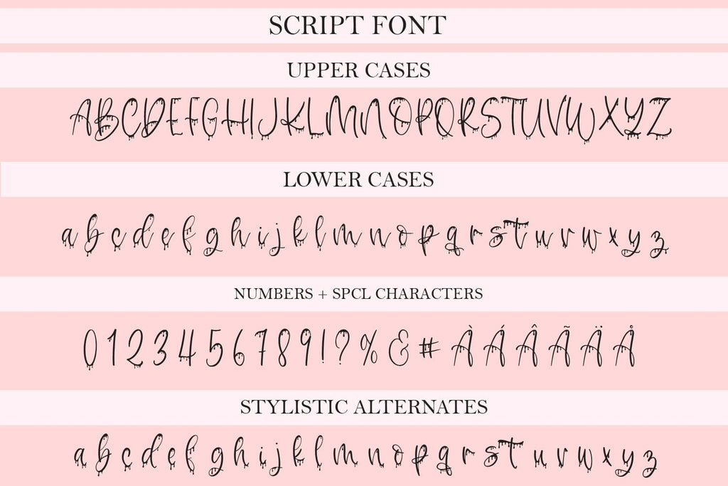 Kiss My Lips - A Dripping Font Duo - So Fontsy