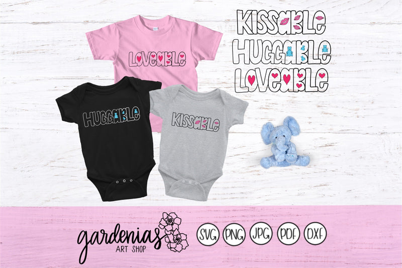 Kissable Huggable Loveable - So Fontsy