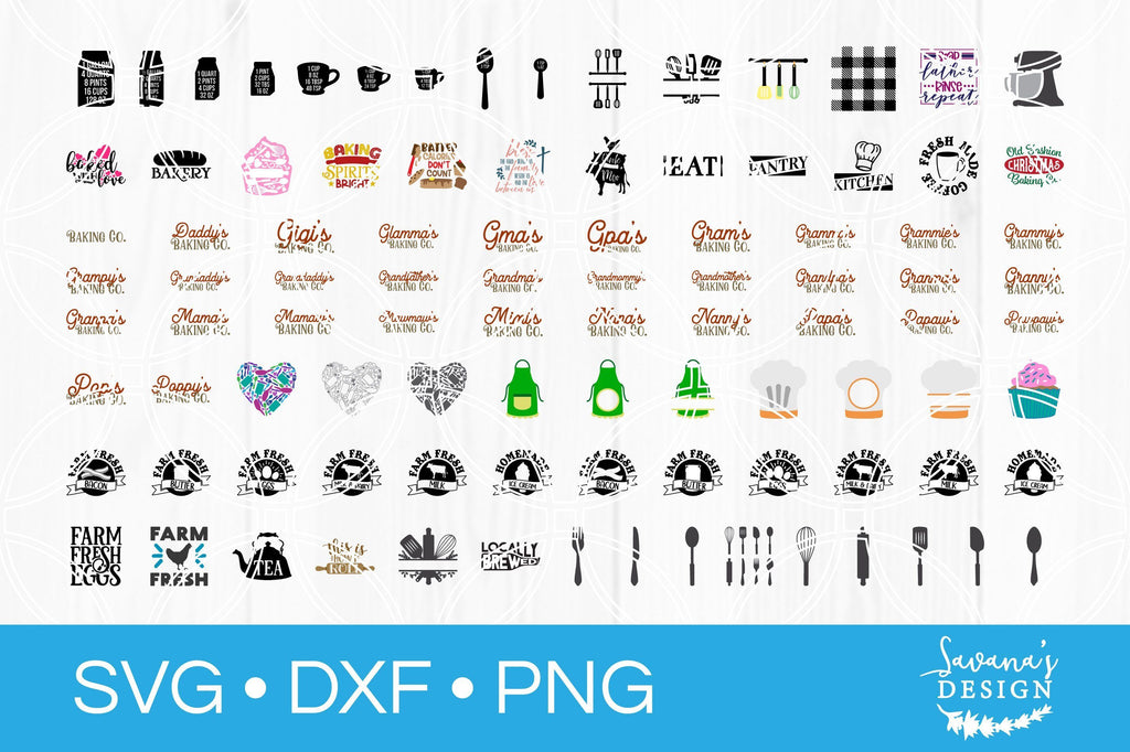 Kitchen and Cooking SVG Bundle - So Fontsy