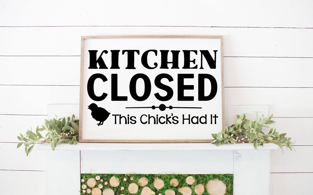 Kitchen Closed SVG Design - So Fontsy