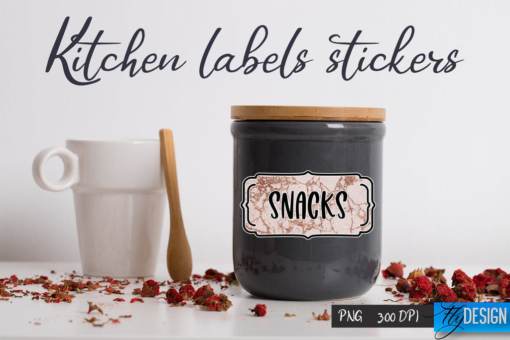 Kitchen Labels Stickers | Kitchen PNG | Home Design - So Fontsy