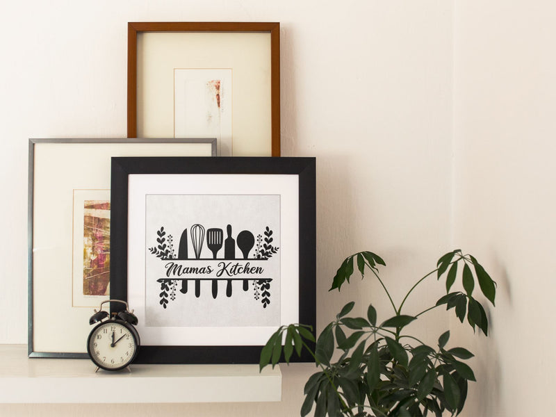 Kitchen Monogram Svg, Kitchen Split Frame Svg, Flourish Kitchen Svg ...