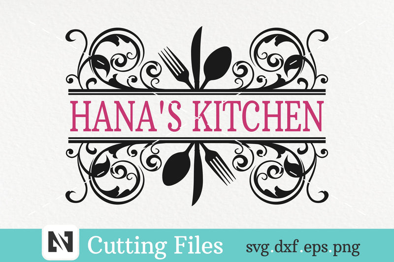 Kitchen Monogram Svg, Kitchen Svg, Cooking Svg, Chef Svg - So Fontsy