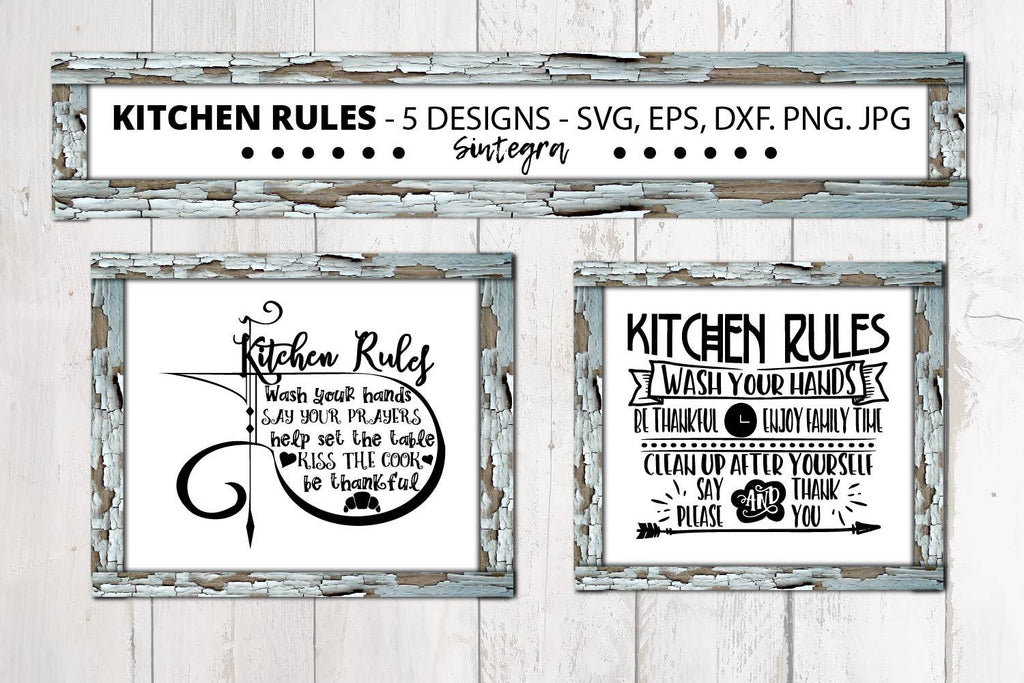 Kitchen Rules Bundle Svg - So Fontsy