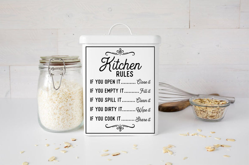 Kitchen Rules Sign SVG - So Fontsy