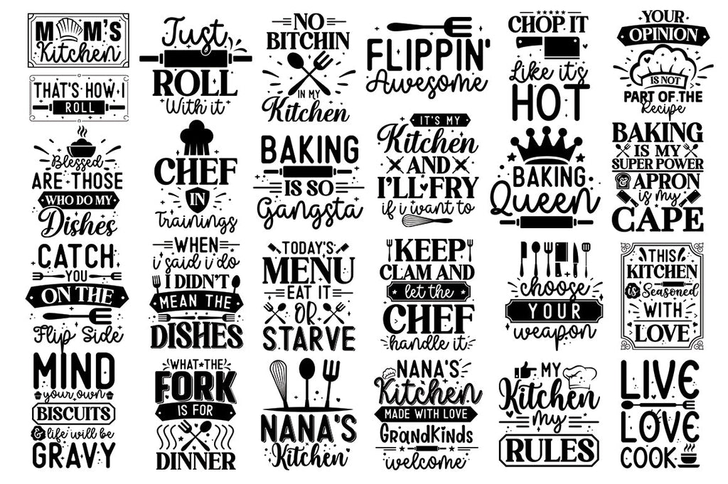 Kitchen Sign SVG Bundle - So Fontsy