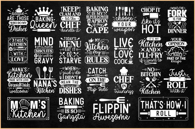 Kitchen Sign SVG Bundle - So Fontsy