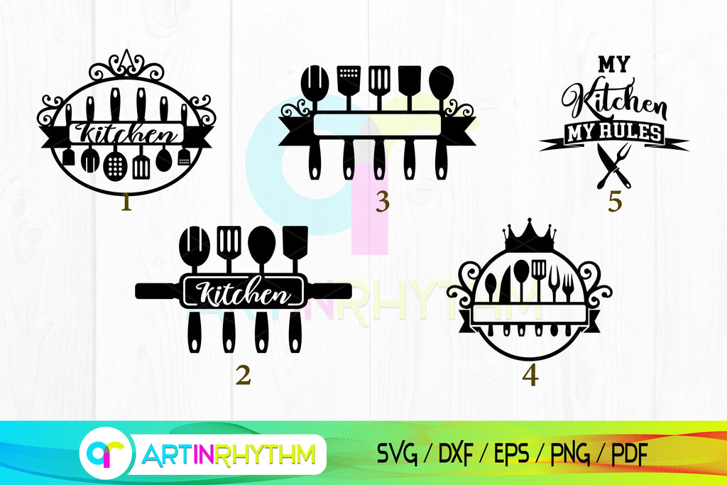 Kitchen Svg Bundle, Kitchen Monograms Svg, Kitchen Svg, Kitchen ...