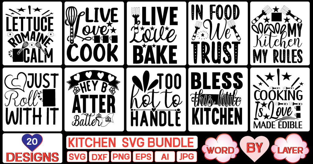 kitchen svg bundle SVG Cut File - So Fontsy