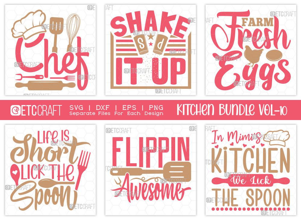 Kitchen SVG Bundle Vol-10 | Chef SVG | Shake It Up Svg | Farm Fresh ...