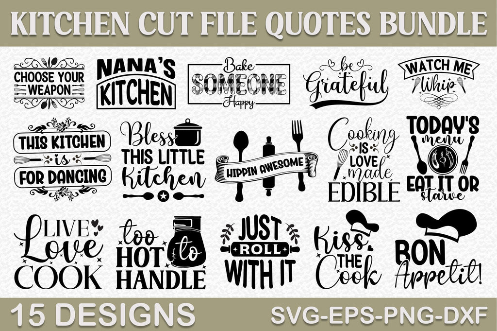 Kitchen SVG Design Bundle - So Fontsy