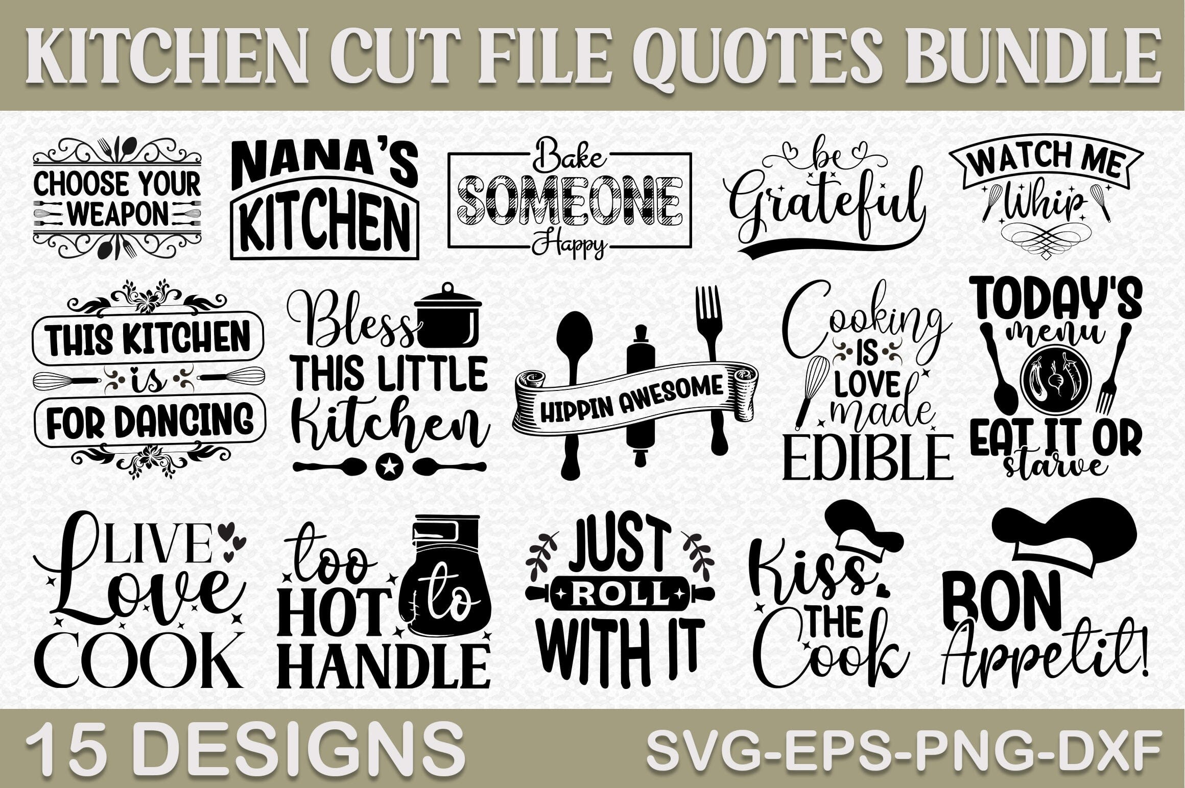 Kitchen SVG Design Bundle - So Fontsy