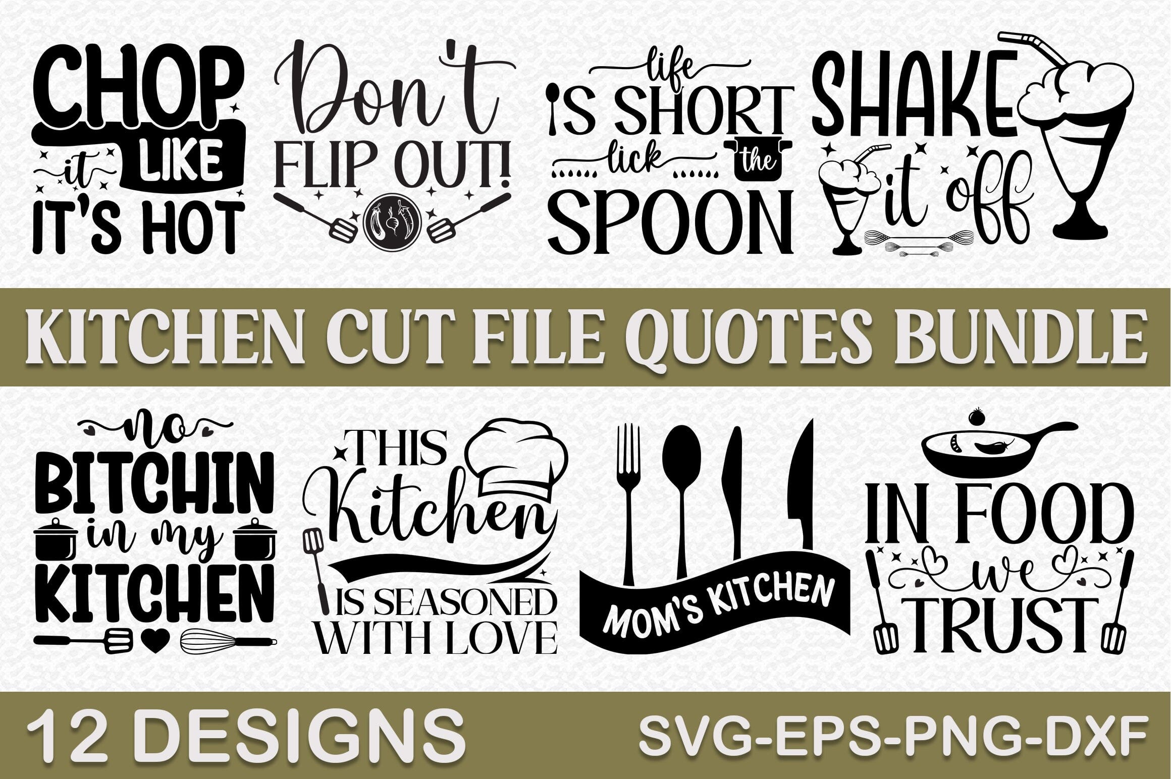 Kitchen SVG Design Bundle - So Fontsy