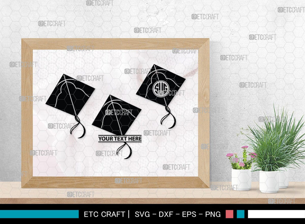 Kite Monogram, Kite Silhouette, Kite SVG, Flying Kite Svg, Kids Svg ...