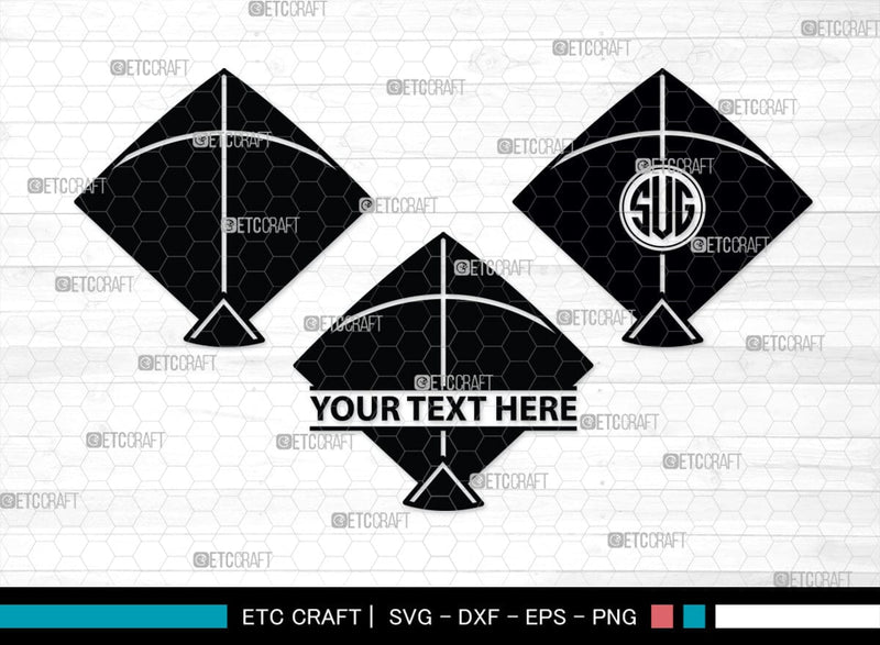Kite Monogram, Kite Silhouette, Kite SVG, Flying Kite Svg, Kids Svg ...