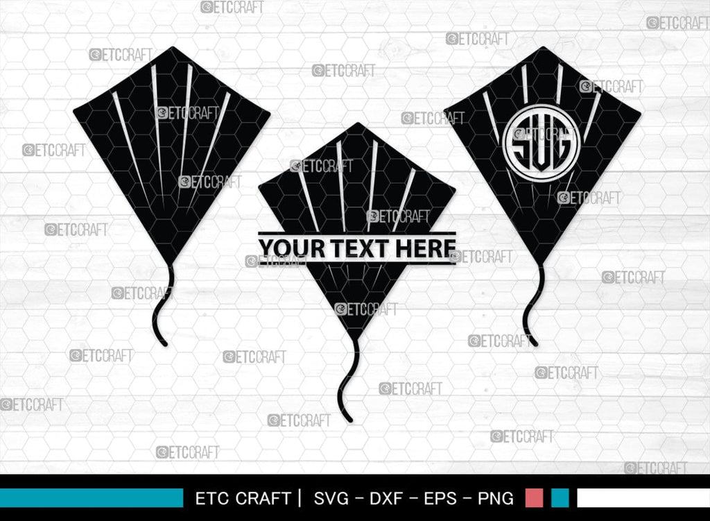 Kite Monogram, Kite Silhouette, Kite SVG, Flying Kite Svg, Kids Svg ...
