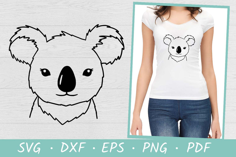 Koala SVG | Koala Face SVG | Hand Drawn - So Fontsy