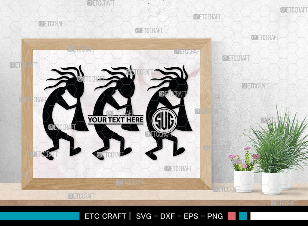 Kokopelli Monogram, Kokopelli Silhouette, Kokopelli SVG, Kokopelli ...