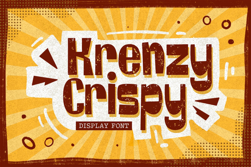 Krenzy Crispy - Crunchy Display Font - So Fontsy