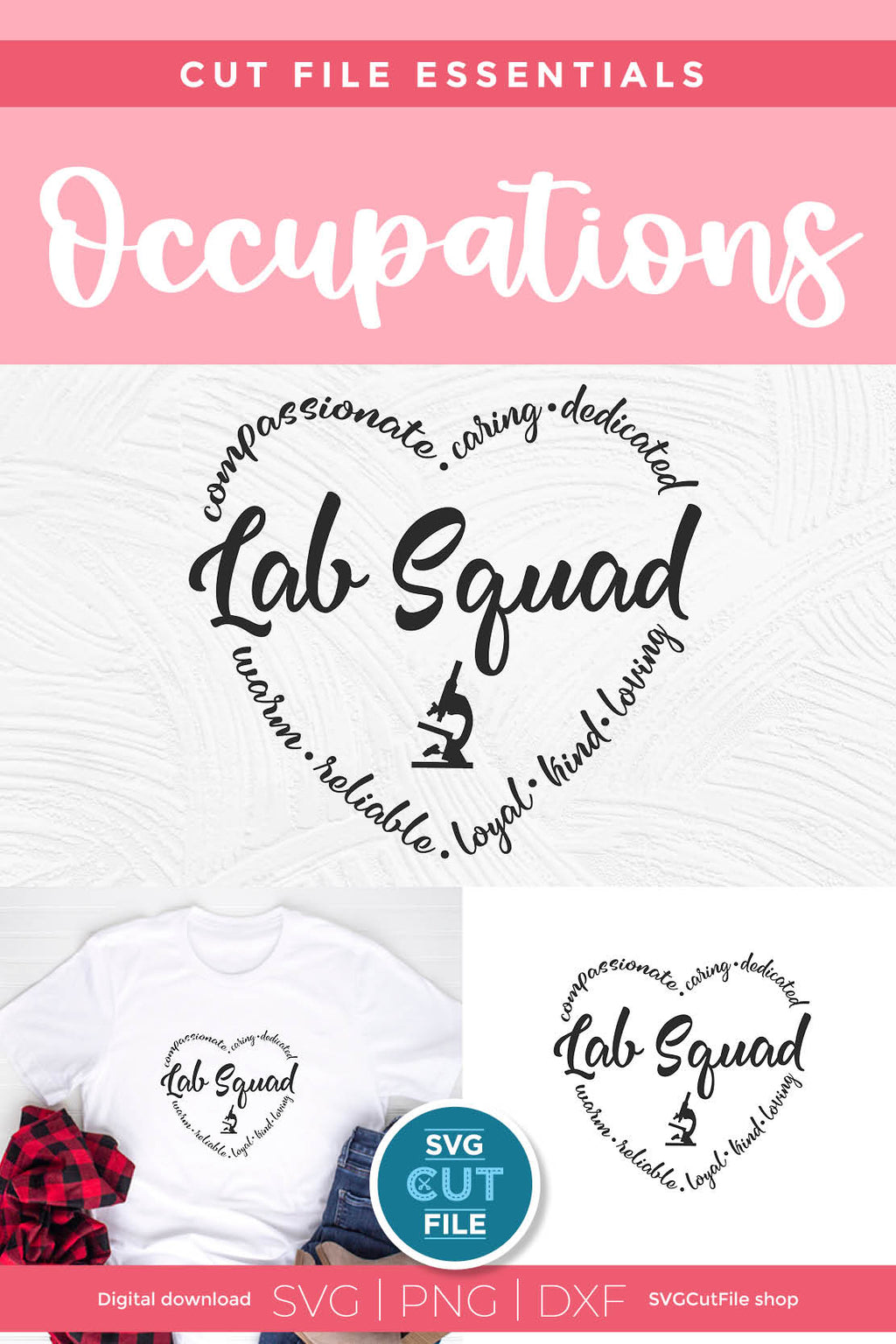 Lab Squad svg for Cricut and Silhouette cutting machines - So Fontsy