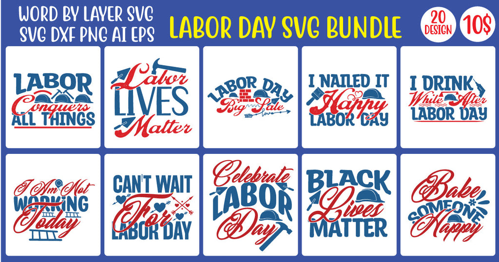 Labor Day SVG Bundle - So Fontsy