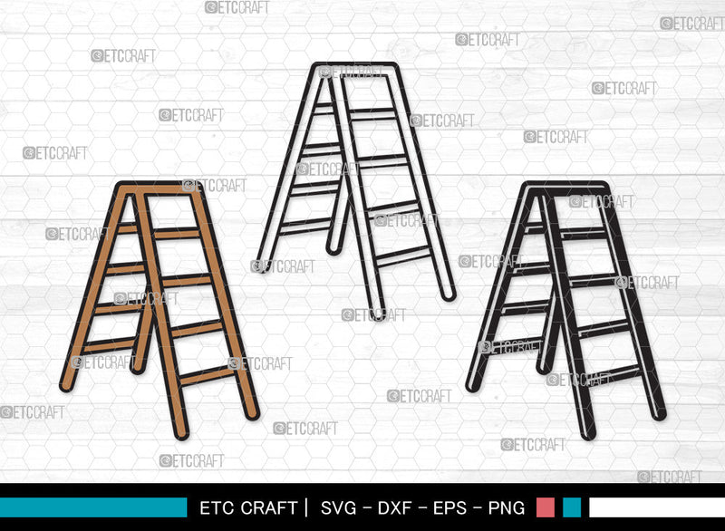 Ladder Clipart SVG, Step Ladder Svg, Ladder Svg, General Ladder Svg ...