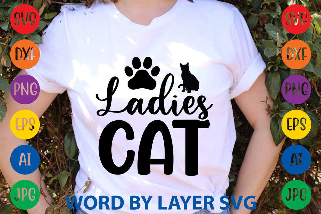 Ladies Cat, Cat SVG Cut File - So Fontsy