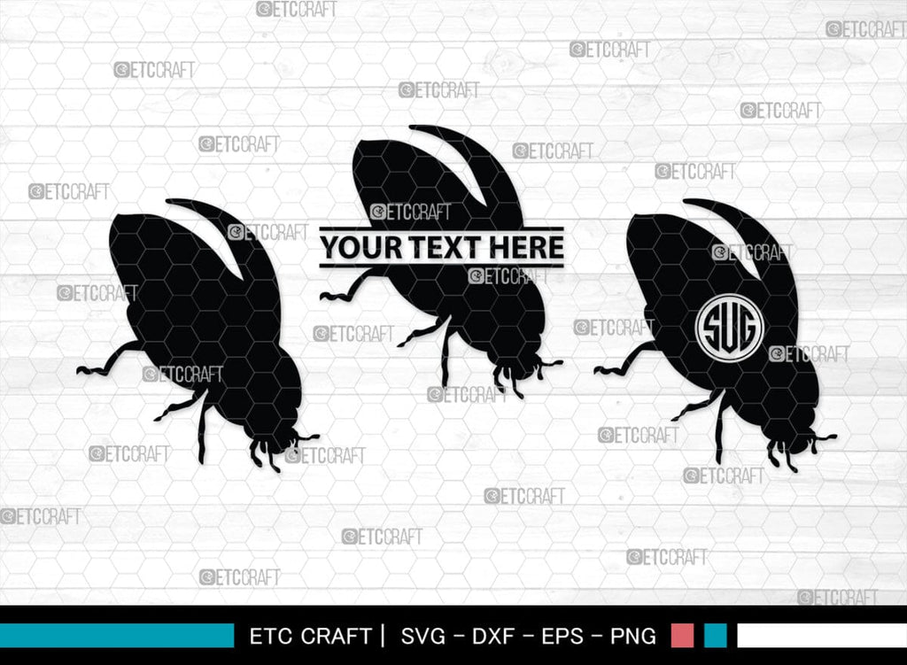 Ladybug Monogram, Ladybug Silhouette, Ladybug SVG, Beetle Svg, Bug Svg ...