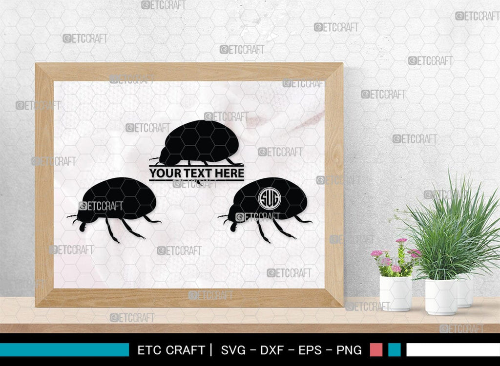 Ladybug Monogram, Ladybug Silhouette, Ladybug SVG, Beetle Svg, Bug Svg ...