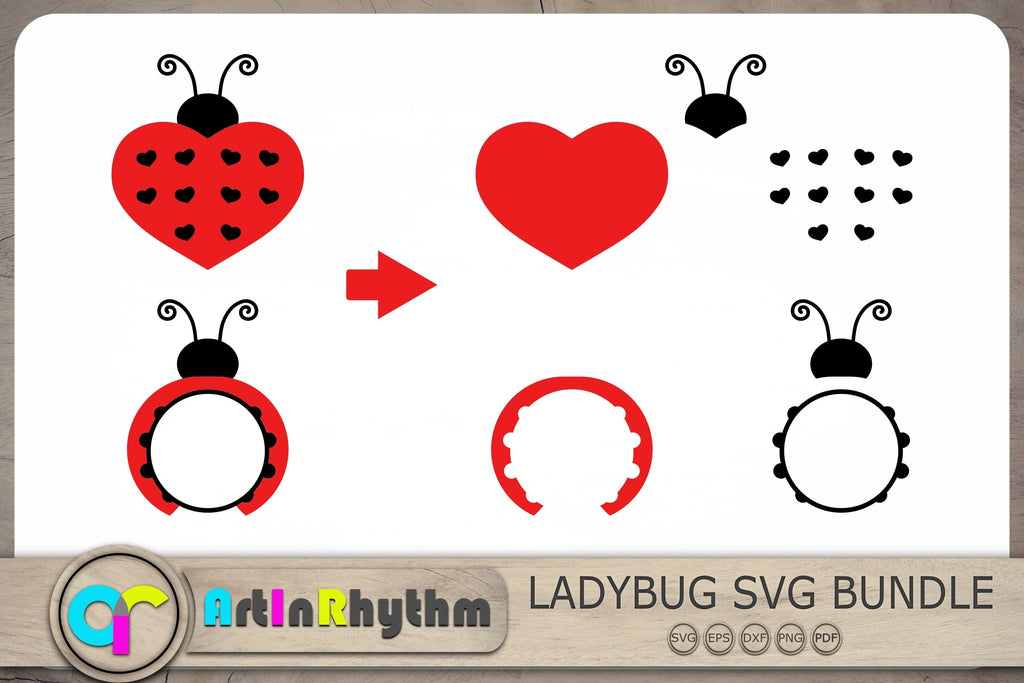Lady Bug Svg Bundle, Lady Bugs Svg, Lady Bug Cliparts, Bugs Svg ...