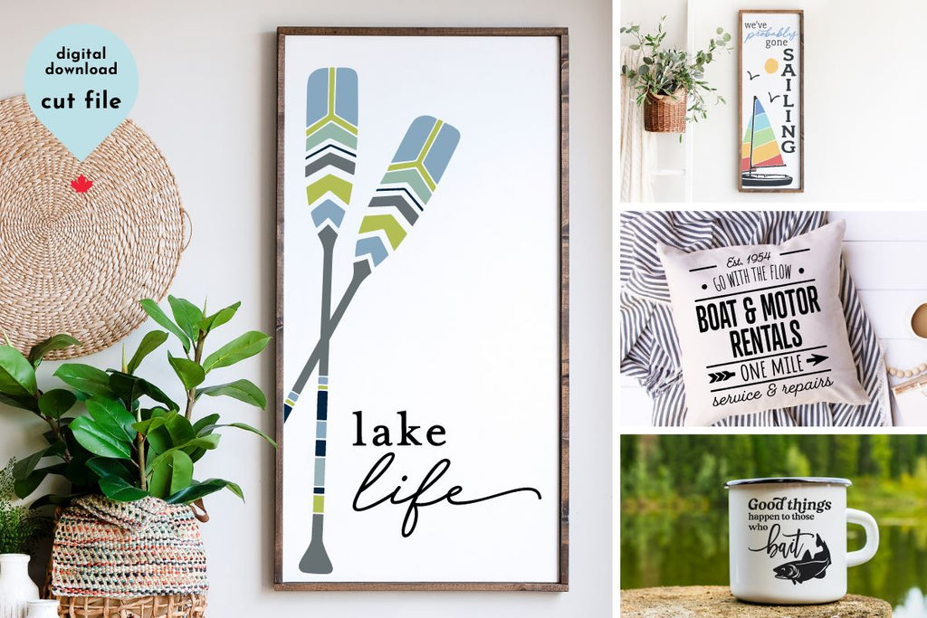 Lake Bundle of 13 SVG Cut Files for Crafting - So Fontsy