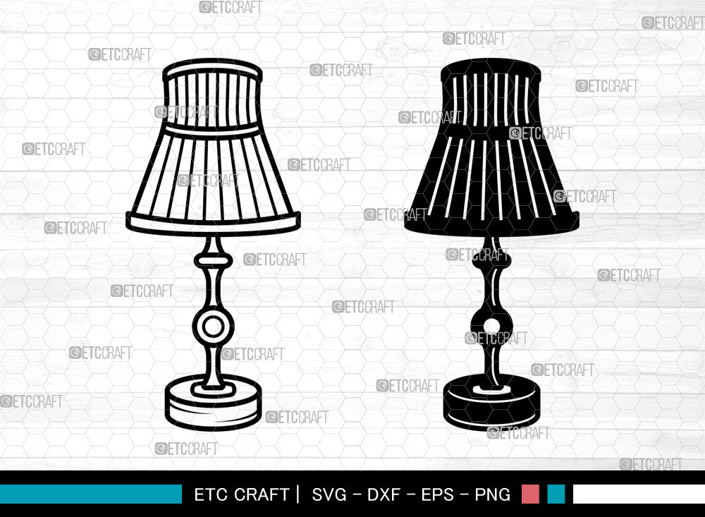 Lamp SVG, Lamp SVG, Table Lamp Svg, Desk Lamp Icon Svg, Lamp Cuttable ...