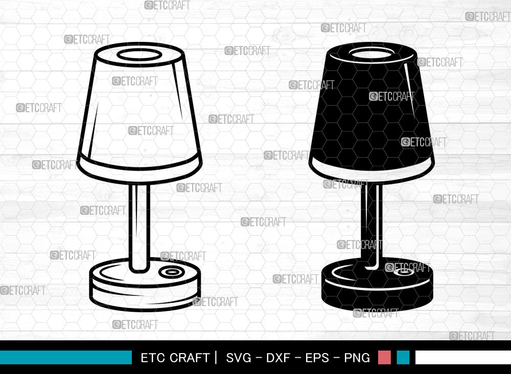 Lamp SVG, Lamp SVG, Table Lamp Svg, Desk Lamp Icon Svg, Lamp Cuttable ...