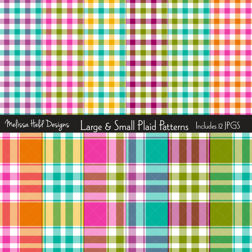 Large and Small Plaid Patterns - So Fontsy