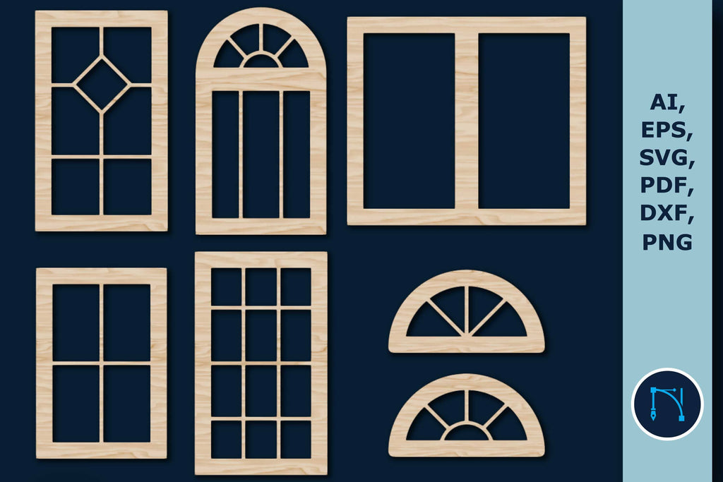 Laser and Paper Cut Windows SVG Bundle - So Fontsy
