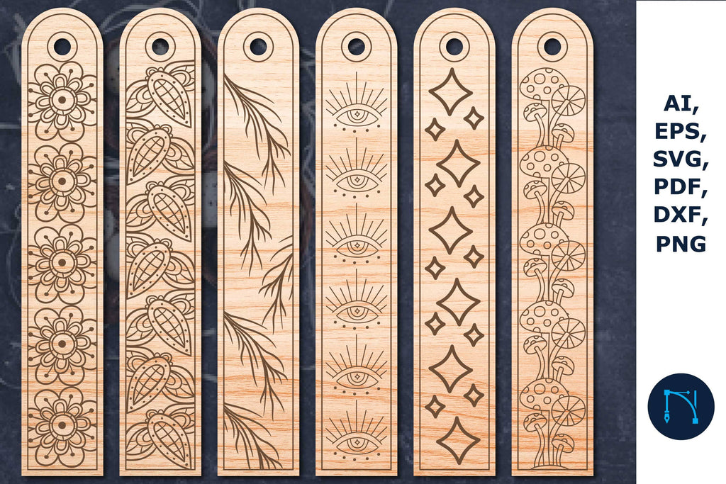 laser cut Boho element bookmark SVG bundle - So Fontsy