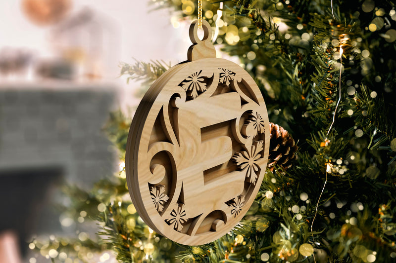 Laser Cut Christmas Baubles ORNAMENTS Ideas Names Multilayer Cut Files ...