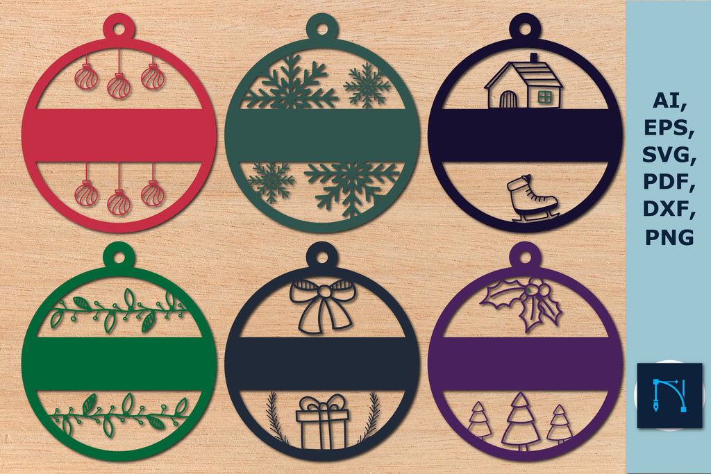 laser cut Christmas name sign SVG bundle - So Fontsy