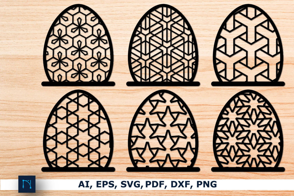 laser cut easter egg element SVG Bundle - So Fontsy