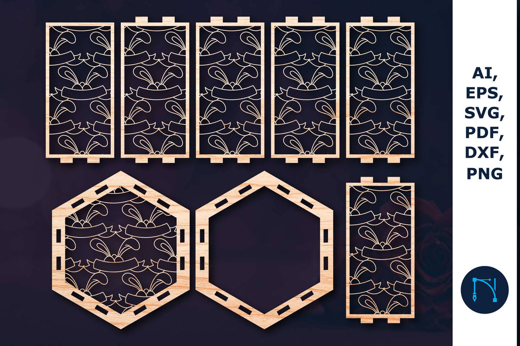 Laser cut Easter Lantern SVG Template - So Fontsy