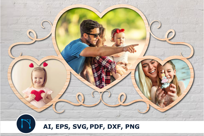 laser cut Family Photo Frame SVG file - So Fontsy