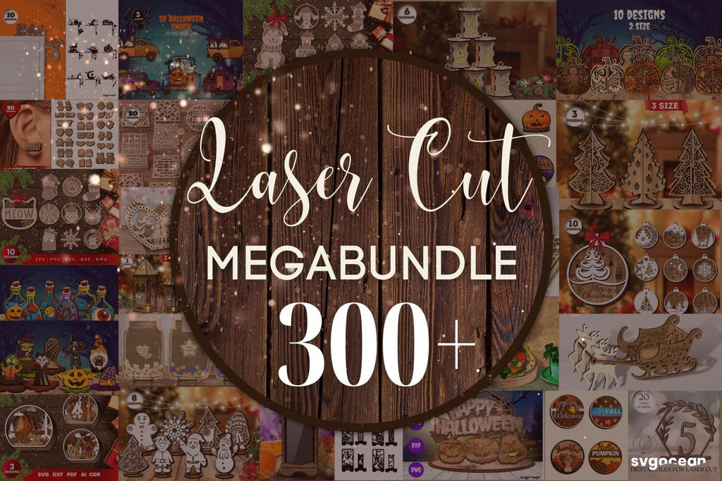 Laser Cut Glowforge SVG Megabundle - So Fontsy