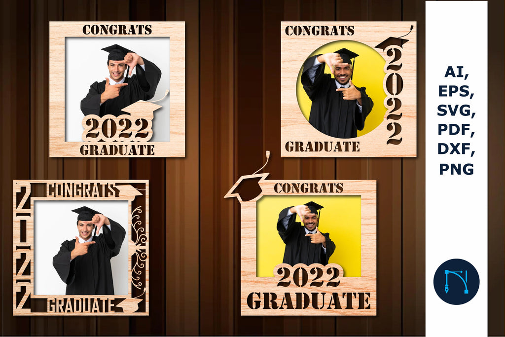 laser cut GRADUATION frame SVG bundle - So Fontsy