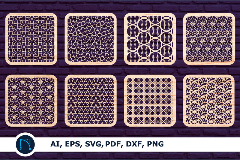 laser cut pattern decor bundle SVG - So Fontsy