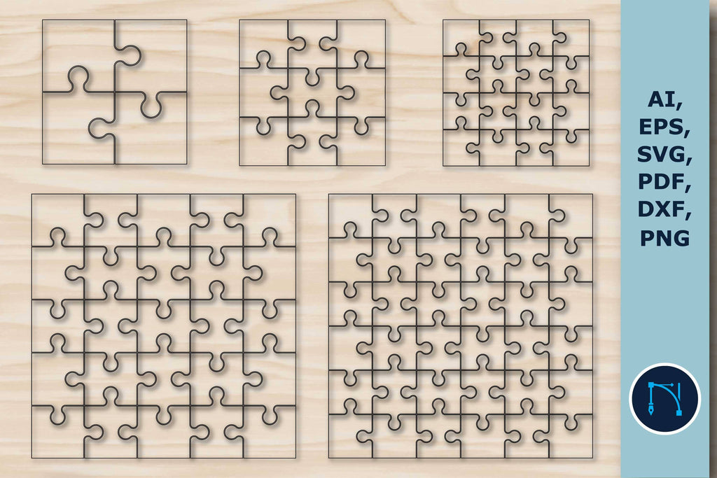 Laser Cut Puzzle SVG Bundle - So Fontsy